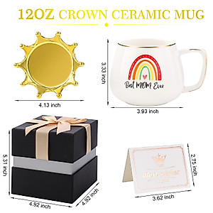 Gifts for Mom, Gifts for Mom from Daughter Son Best Mom Ever Coffee Mug with Crown Lid New Mom Gifts Birthday Gifts For Mom Women from Daughter Son Mug 12Oz