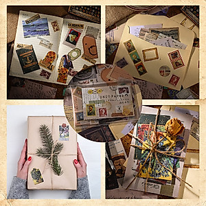 Scrapbook Supplies Pack (200 Pieces) for Art Journaling Bullet Junk Journal Supplies Planners DIY Vintage Stickers Craft Kits Notebook Collage Album Aesthetic Picture Frames (Artistic)