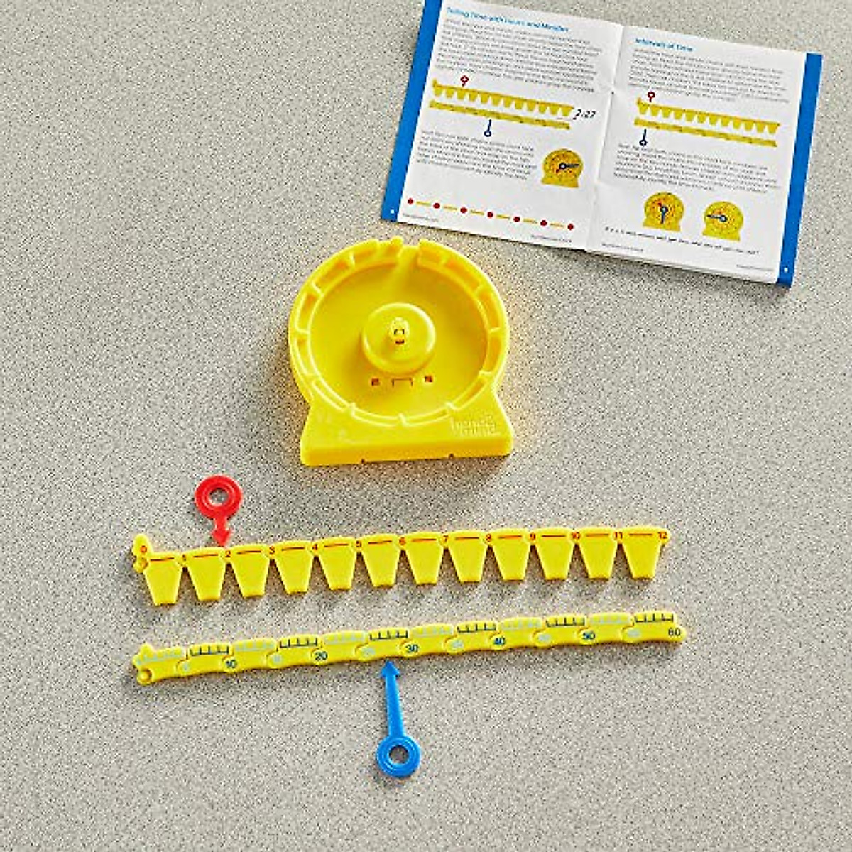 hand2mind - 92286 Number Line Clock for Kids Ages 5-10, Turn A Number Line Into A Clock, Hands-on Way to Go from Counting Numbers to Telling Time, Learning to Tell Time Clock, Homeschool Supplies (Set of 1)