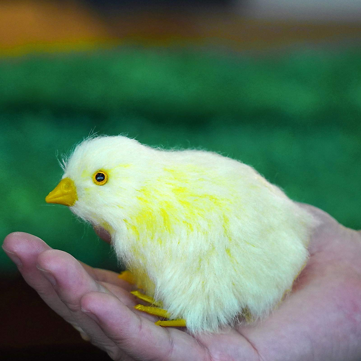 4 Pcs Realistic Plush Little Chick Figurine Lifelike Furry Animal Toy Simulated Chicken Sound Photography Props Easter Chicks Decor 4 Poses