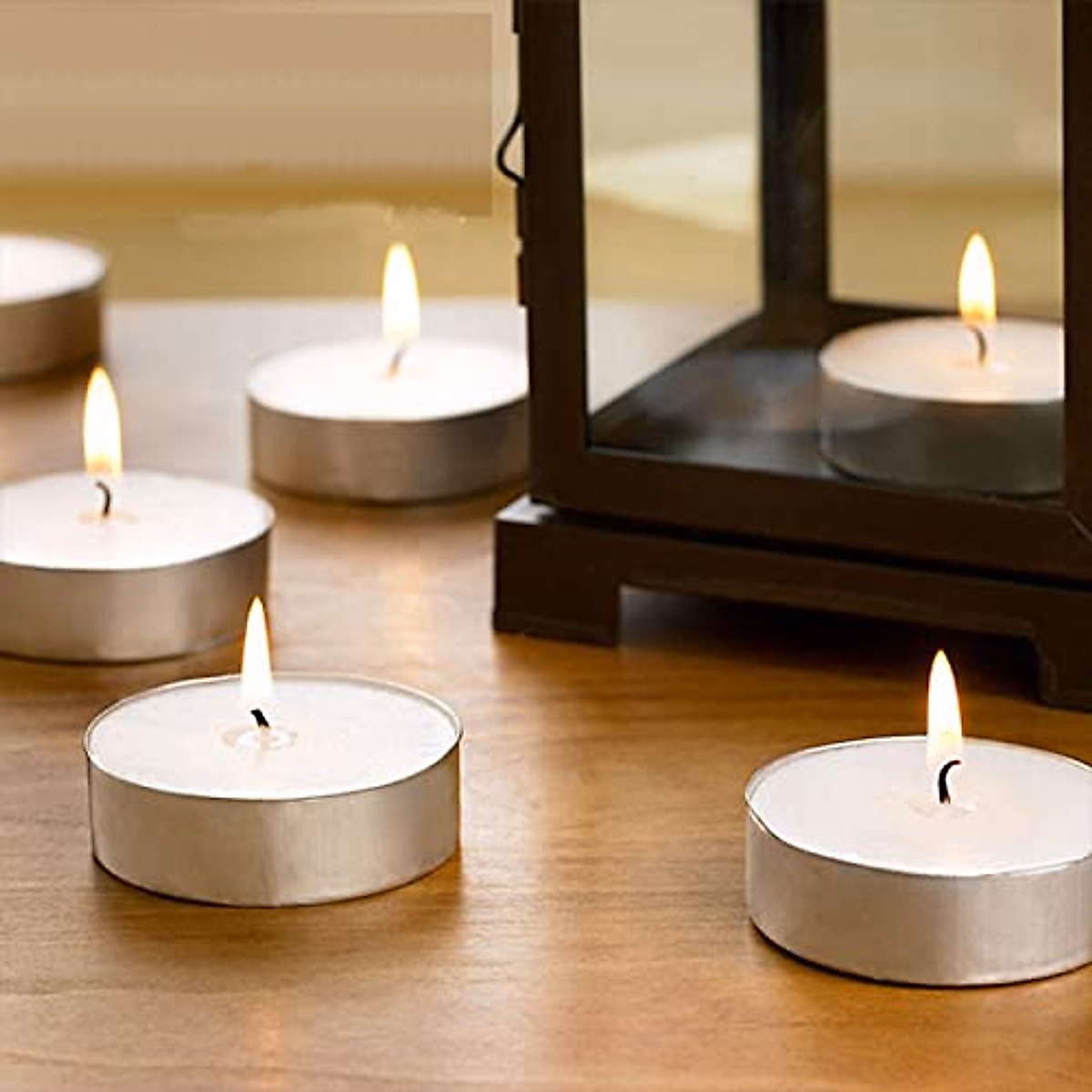 AlterEgo Unscented Tea Lights - 100 Pack Tealight Candles - 4+ Hour Burn Time - Clean-Burning White Palm Votive Smokeless Tealights Candles for Home, Shabbat & Anniversaries (100Pack)