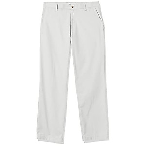 Amazon Essentials Men's Classic-Fit Wrinkle-Resistant Flat-Front Chino Pant (Available in Big & Tall), Light Grey, 42W x 30L