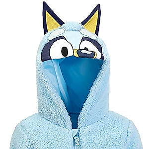 Bluey Little Boys Cozy Sherpa Zip Up Cosplay Hoodie 7-8 Blue