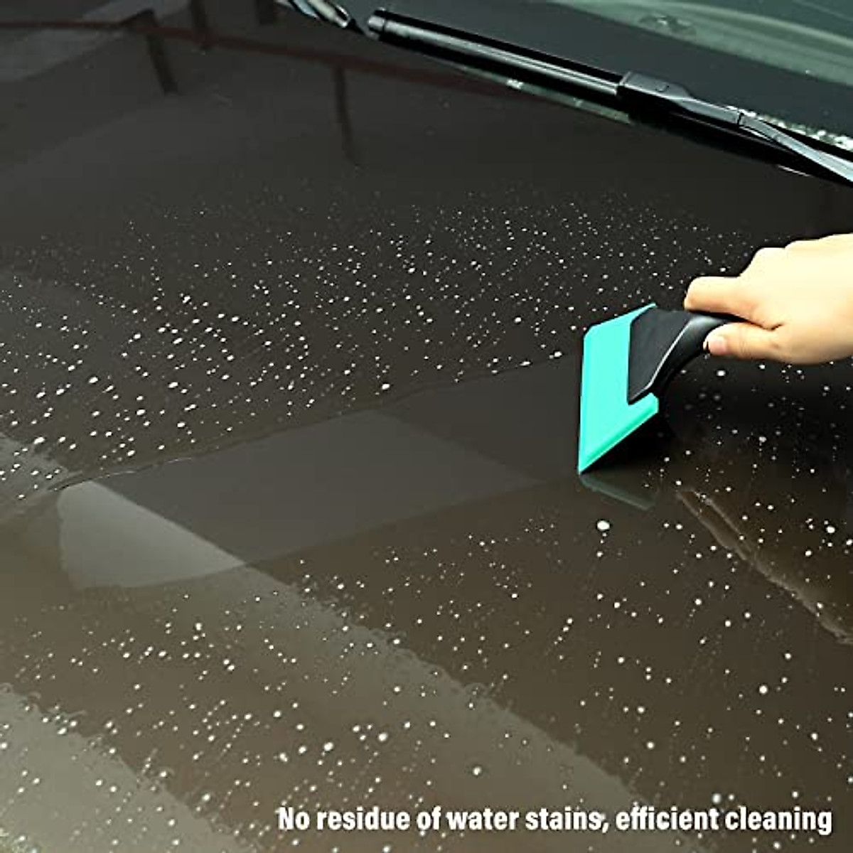 EHDIS Small Squeegee 5 inch Rubber Window Tint Squeegee for Car, Glass, Mirror, Shower, Auto,Windows -Red (Light Blue, 2)