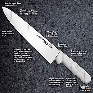Dexter-Russell 10" Chef's Knife, S145-10PCP, SANI-Safe Series, White (DRI 12433)