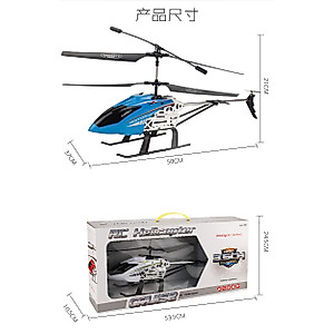 Remote Control Helicopter, 528 Aircraft with Altitude Hold, One Key take Off/Landing, 3.5 Channel, Gyro Stabilizer and High &Low Speed, LED Light for Indoor to Fly for Kids and Beginners (Bule)