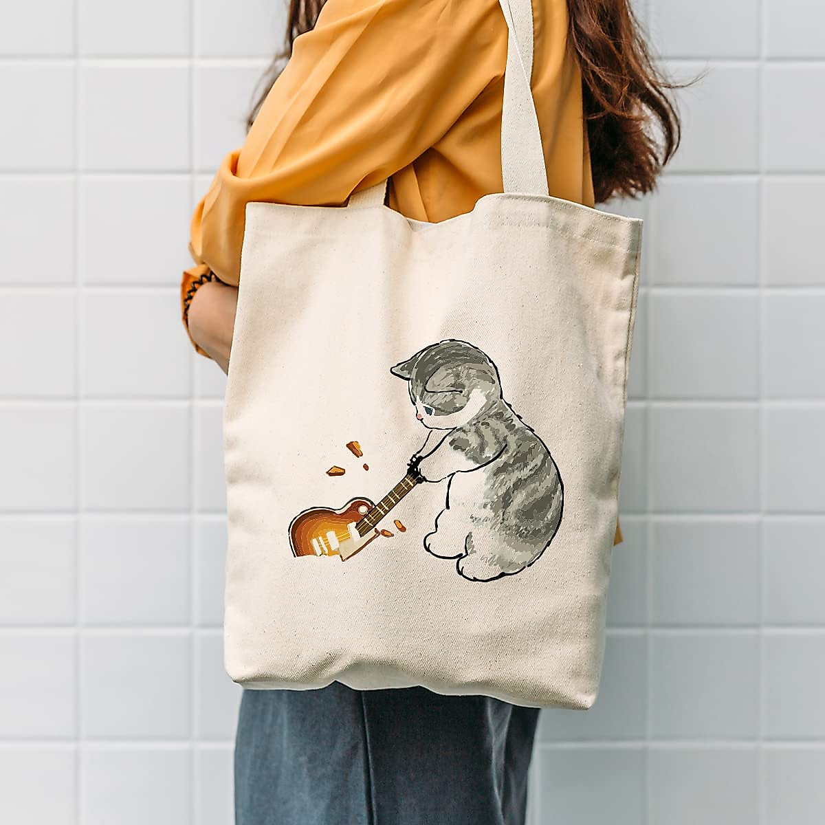 Cinar Tote Bag, Canvas Tote Bag For Women With Cat Print, Aesthetic Stuff, Bags For Bags For Women, Beach Bag, Canvas Tote Bag, Grocery Bags, School Tote Bag, Cute Gifts, Bridesmaid Gifts