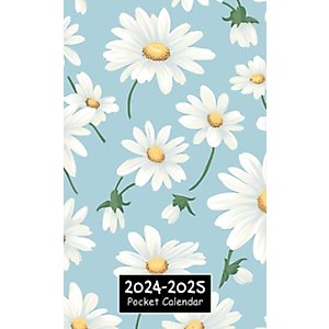 pocket calendar 2024-2025 for purse: 2 Year Small Size - Daisy Flower Volume 4