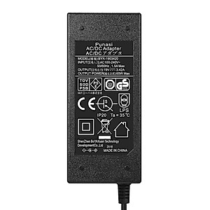 19V AC Adapter for LG Monitor 65W Power Supply Fits for LG 19" 20" 22" 23" 24" 27" LED LCD HD TV Widescreen Flatron IPS236V IPS236-PN LG 24MP48HQ 25UM58-P 27GL83A-B Charger Cord Replacement
