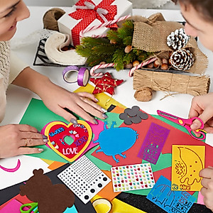 MALLMALL6 12Pcs Valentine’s Day Felt Crafts Kit Make Your Own Valentines Craft Gift DIY Fridge Magnets for Kids Valentine Decoration Supplies DIY Craft for Home Class Game Activities