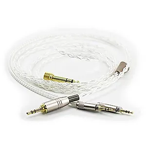 NewFantasia Replacement Audio Upgrade Cable Compatible with Audio-Technica ATH-R70x Professional Headphone with 3.5mm 1/8" Male and 6.3mm 1/4" Adapter