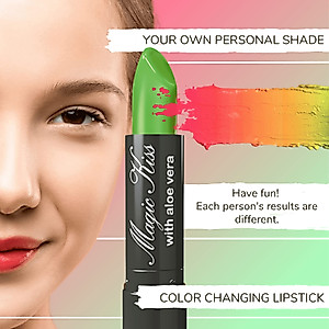 Pack of 6 Magic Kiss Color Changing Matte Lipstick set, Long Lasting Nutritious Lips Moisturizer Magic Temperature Color Change Lip Balm with Aloe Vera PH Lipstick Beauty Cosmetics Makeup MADE IN USA