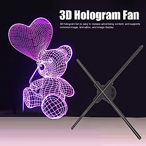 FTVOGUE 80cm 3D Holographic Projection Advertising Display 1600x928 Naked Eye 3D Holographic Projection Fan for Commercial Shop Sign Bar Party
