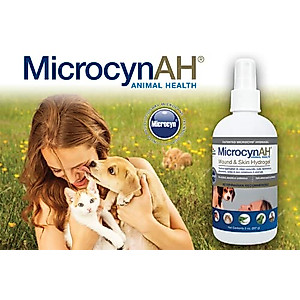 Manna Pro MicrocynAH Wound and Skin Care Hydrogel for Dogs | Non-Toxic Spray Formulated to Clean Wounds | Veterinarian Recommeneded Non-Toxic Formula | 8oz