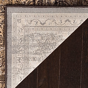SAFAVIEH Vintage Collection 5'1" x 7'7" Black/Ivory VTG574F Oriental Traditional Distressed Area Rug