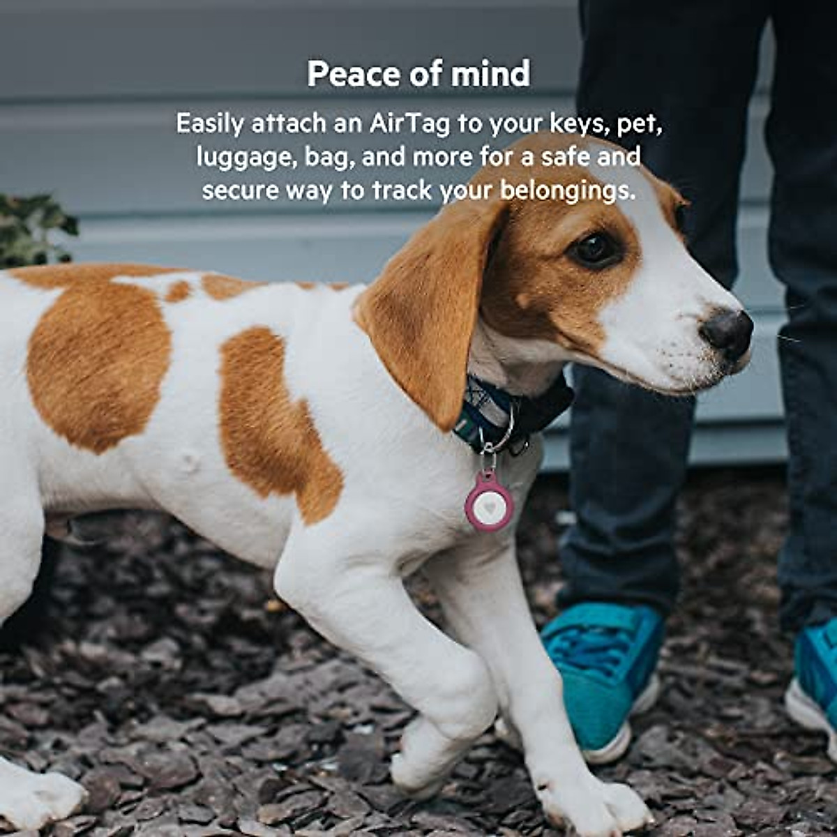 Belkin Apple AirTag Secure Holder with Key Ring - Durable Scratch Resistant Case With Open Face & Raised Edges - Protective AirTag Keychain Accessory For Keys, Pets, Luggage, Backpacks - Pink