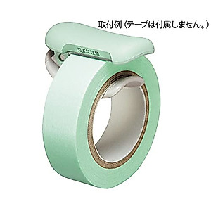 KOKUYO Washi Tape Cutter, Masking Tape Dispenser, Mini Portable Light Cutting, Clip Type (10-15mm, Pastel Green)