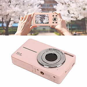 Compact Digital Camera, HD 1080P Type C Charging 44M Digital Camera for Photo for Travel (Pink)