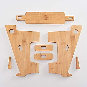 MTWhirldy Laptop Stand Bamboo, Universal Computer Riser Stands Compatible with MacBook Air Mac Pro HP DELL Acer Wood Laptop Holder for Desk (for 11-15inch)