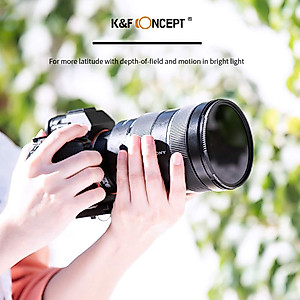 K&F Concept 62mm ND8 (3-Stop Fixed Neutral Density Filter) ND Lens Filter, 28 Multi-Layer Coatings HD Hydrophobic Ultra Slim Nano-X Series Filter for Camera Lens