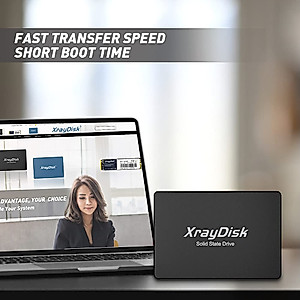 Xraydisk Sata3 1TB 3D NAND TLC 2.5 Inch SATA III Internal Solid State Drive SSD (Read Speed up to 540 MB/s) Compatible with Laptop & PC Desktop (1TB, Black)