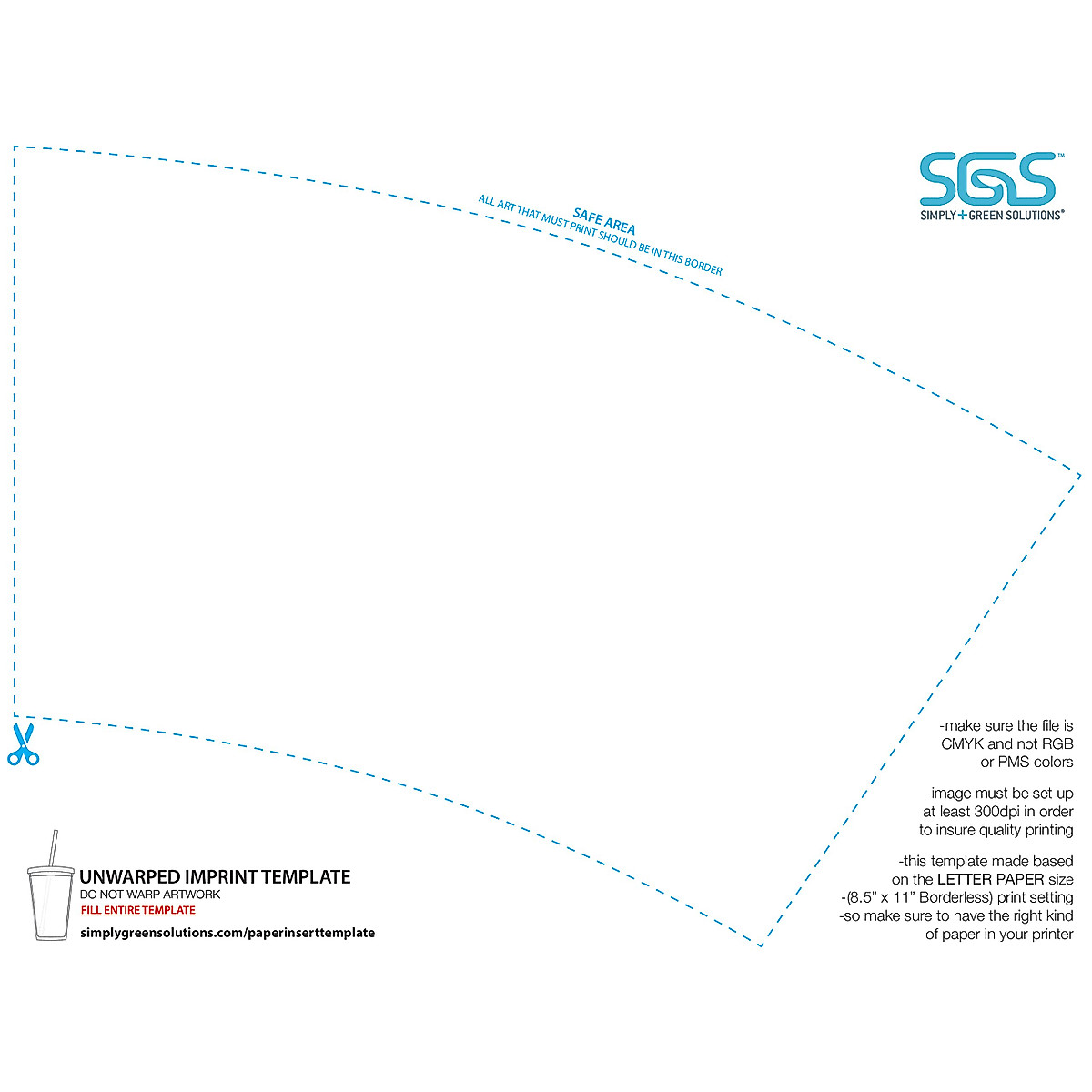 Simple Green Solutions - Customizable Paper Insert Acrylic Double Wall Cup for Cold Drinks, Clear Reusable Cups with Lids & Straws, Insulated Plastic Tumblers with Lids & Straw, Acrylic Tumblers, 16oz
