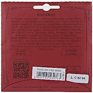Aquila Red Series AQ-88 Tenor Ukulele Strings - Low G - 1 Set of 4
