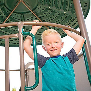 Lifetime 90804 Adventure Tower Playset with Spider Swing, Earthtone