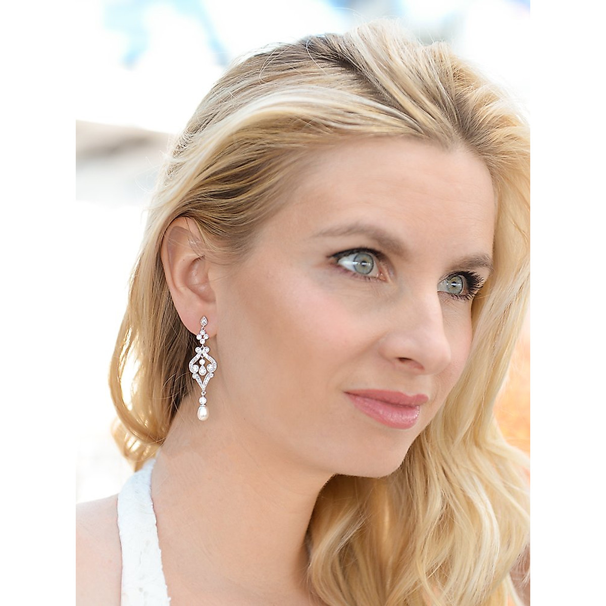 Mariell Bridal Wedding Freshwater Pearl Drop Earrings, for Brides, Bridesmaid, Prom, Mother of the Bride