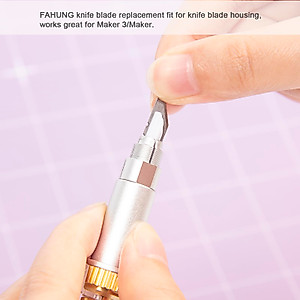 FAHUNG Replacement Knife Blade Kit for Maker 3/Maker Knife Blade Housing, Sturdy and Sharp Wood Cutting Blade Cuts Balsa, Basswood, Chipboard, Tooling Leather, Matboard and More