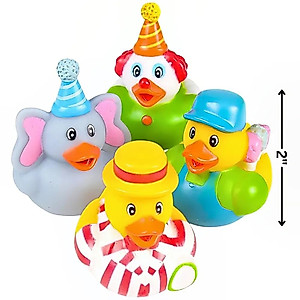 Rhode Island Novelty 2 Inch Carnival Rubber Ducks, One Dozen