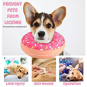 Inflatable Donut Dog Collar: Ultimate Post-Surgery Dog Cone Alternative, Dog Donut Collar After Surgery, Comfort for Small to Medium Breeds (L)