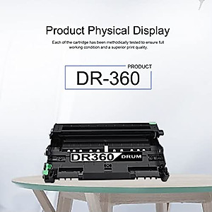 MOLIMER 1 Pack High Yield DR360 DR-360 Black Drum Unit Compatible Replacement for Brother DR360 HL-2140 HL-2170W MFC-7840W MFC-7340 MFC-7440N MFC-7345N DCP-7030 Printer