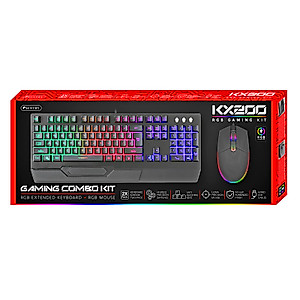 Sentry Industries Inc. HPXKX200 Gaming Keyboard + Mouse 2 Pack Black