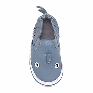 Robeez Baby Boy Anti-Slip Soft Sole Crib Shoes - Infant/Toddler - Blue Pattern - 0-6 Months