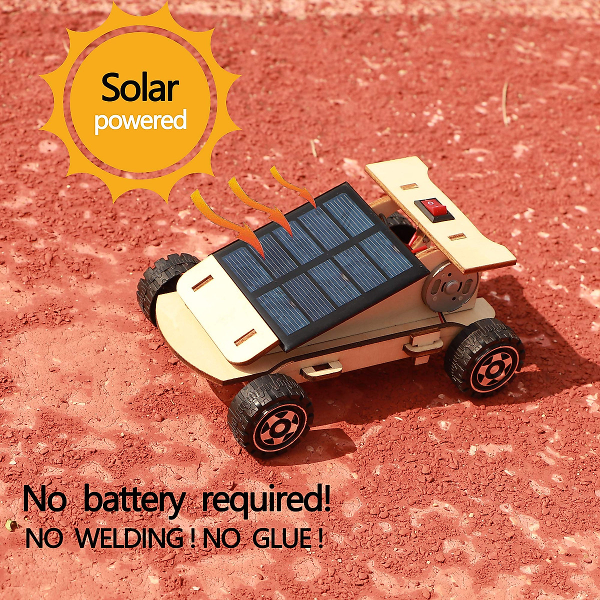 DIY Wooden Kids Science Experiment Kits-Remote Control Off Road Tracked Tank and Solar Power Race Car,STEM Learning Toys Gifts Electric Motor Building Project for Kids (Tank and Race Car(2 Kits))