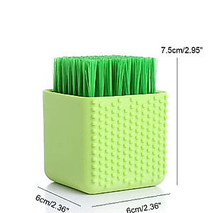 LEIGE Silicone Laundry Brush Soft Bristle Cleaning Shoe Brush Underwear Brush Cleaning Laundry Underwear Brush (Color : B, Size : 7.5 * 6 * 6cm)