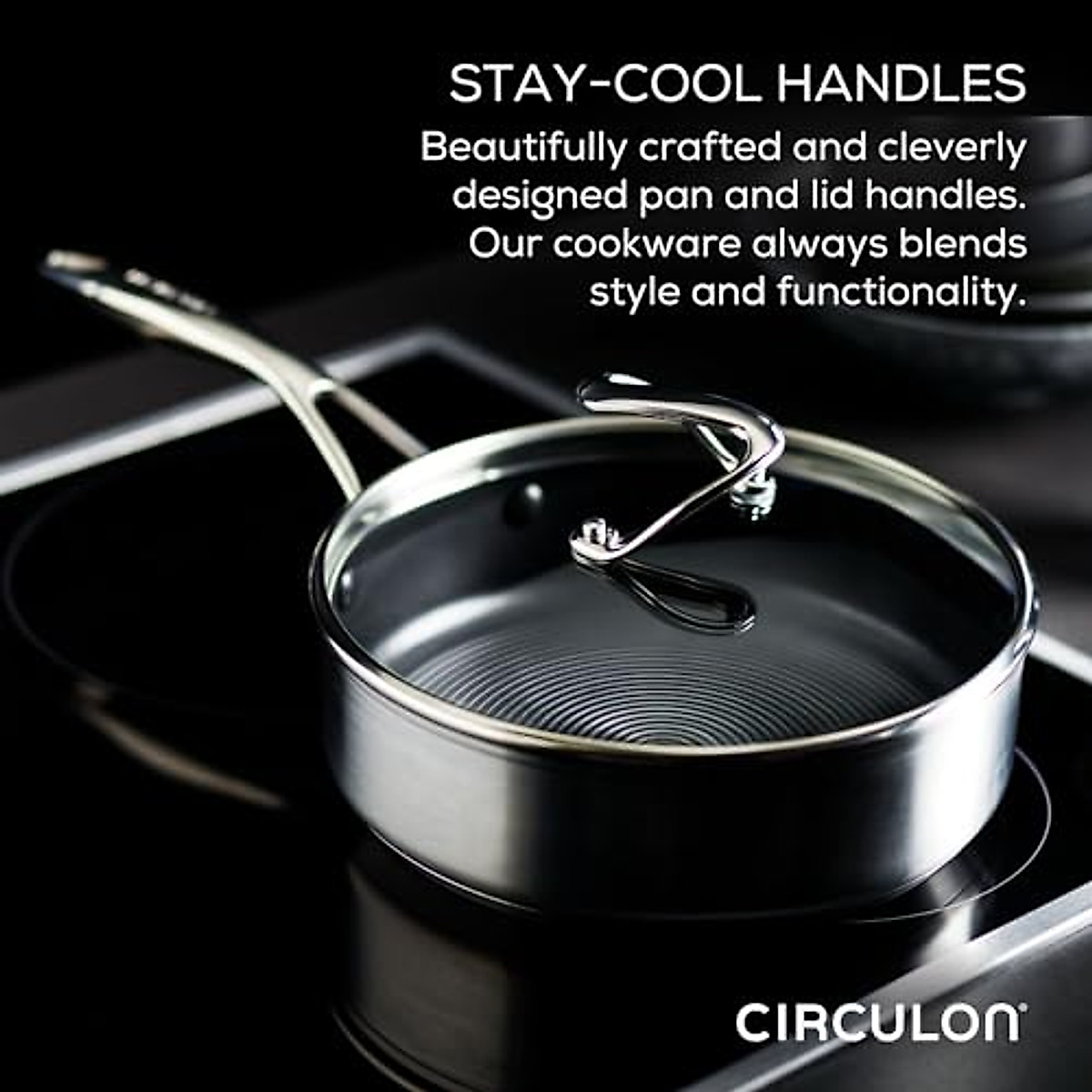 Circulon Stainless Steel Frying Pan/Skillet Set with SteelShield Hybrid Stainless and Nonstick Technology