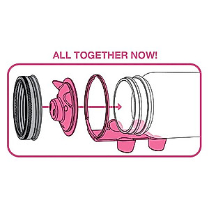 Jarware Piggy Bank Lid for Regular Mouth Mason Jars, Pink