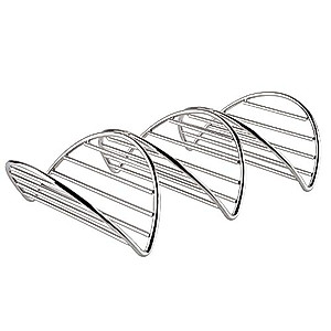 Taco Holder Stand Set of 3 Stainless Steel Taco Tray Style Each Rack Holds Up to 3 Tacos Stand for Tortillas, Burritos, Parties & Restaurants