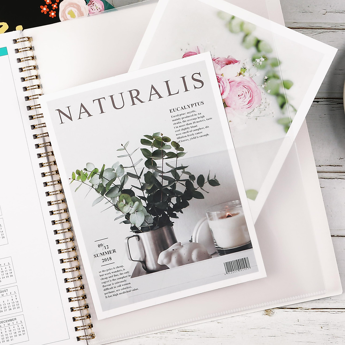 Monthly Planner 2023-2024 - Monthly Planner, 18 Month Planner from Jan. 2023- Jun. 2024, 8.8” x 11” Calendar 2023-2024 Planner Monthly with Tabs, Monthly Calendar Planner with Pocket, Contacts and Passwords, Twin-Wire Binding