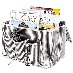 EDNA HOME Bedside Storage Organizer, Bunk Bed Caddy, Multiple Hanging Pockets with Great Volume for Bedrooms, Dorm & Hospital Rooms, Baby and Kids Beds and More, Gray