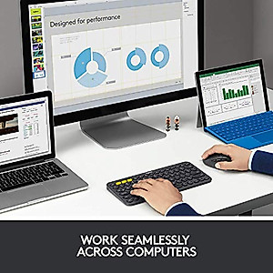 Logitech M720 Wireless Triathlon Mouse with Bluetooth for PC with Hyper-Fast Scrolling and USB Unifying Receiver for Computer and Laptop - Black (Renewed)