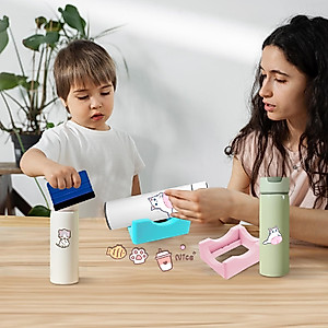 HealthSTEC Crafting Cup Cradle with Silicone Material and Felt Edge Squeegee Ideal for Applying Vinyl Decals on Tumblers Anti-Skid Design(Pink)