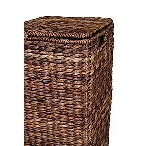 BIRDROCK HOME Seagrass Square Laundry Hamper with Removable Bag - Handwoven with Durable Abaca Fibers - Long Lasting Laundry Bin Storage for Dirty Clothes - Organizer Basket Use for Bedroom & Bathroom