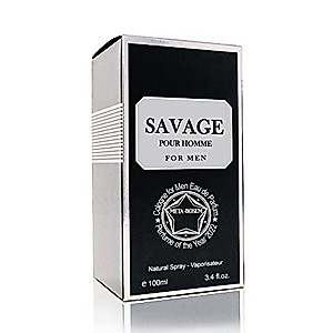 META-BOSEM Savage Extrait De Parfum Natural Spray Cologne for Men, Wonderful Fragrance Gift, Masculine Scent, for all Skin Types, 3.4 Fluid Ounce/100 Ml