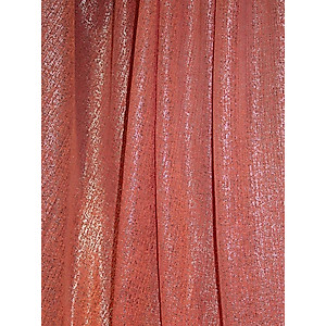 Lycra Shimmer Lurex Silver Fabric 58''Wide Peachy Pink Color FF#15B[3]