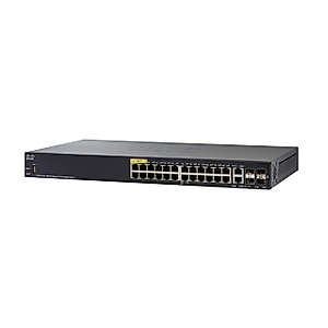 Cisco SG350-28P Managed Switch | 28 Gigabit Ethernet Ports | 24 Gigabit Ethernet RJ45 Ports | 2 SFP Slots | 2 Gigabit Ethernet Combo | 195W PoE | Limited Lifetime Protection (SG350-28P-K9-NA)