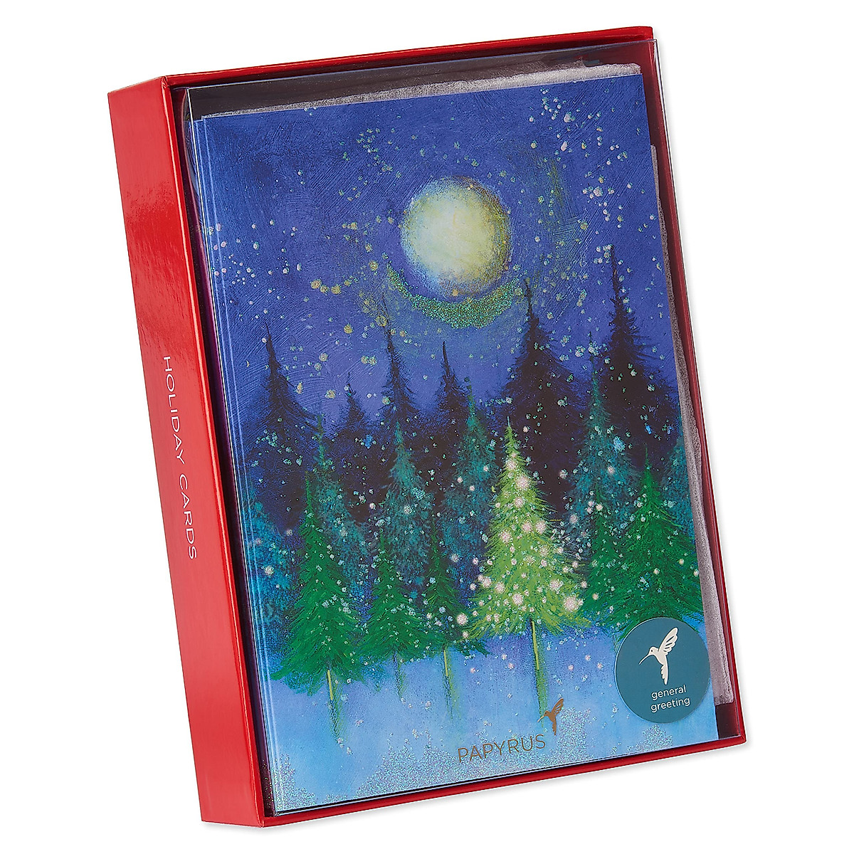 Papyrus Boxed Christmas Cards with Envelopes, Peace of the Season, Holiday Tree (14-Count)