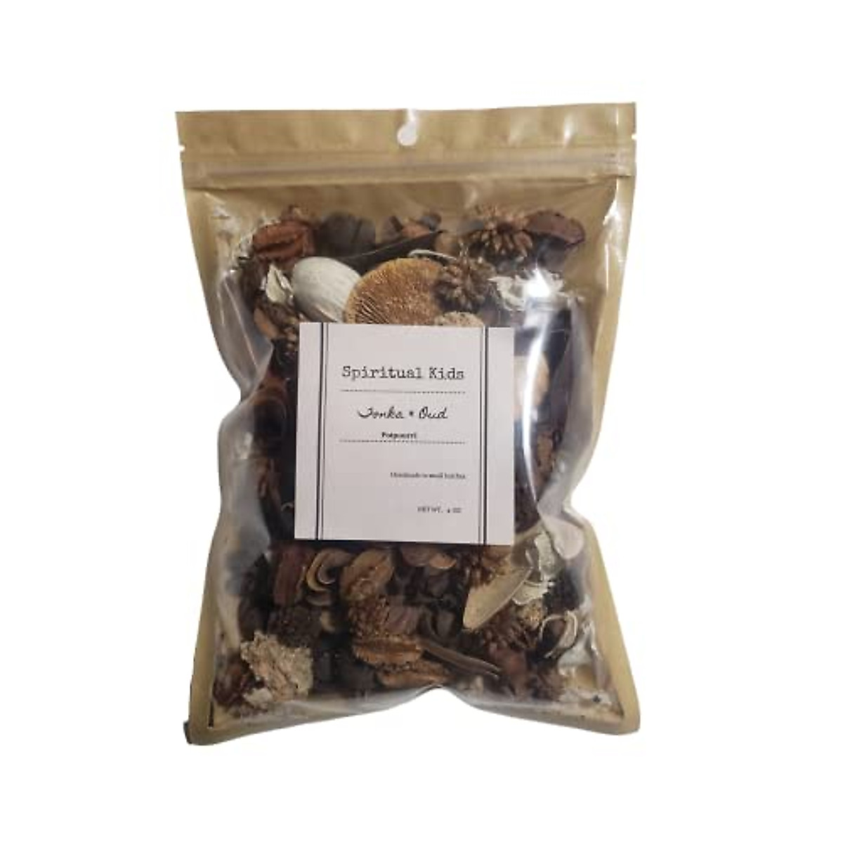 Spiritual Kids 4oz Tonka & Oud Potpourri made with Fragrant/Essential Oils Hand Made FREE SHIPPING SCENTED Black & White